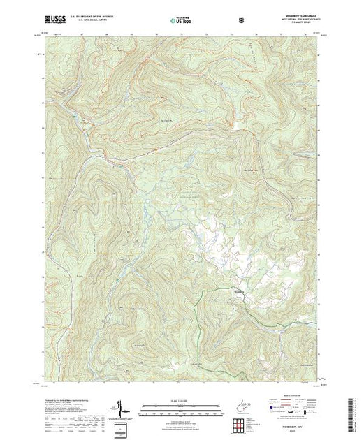 US Topo 7.5-minute map for Woodrow WV – American Map Store
