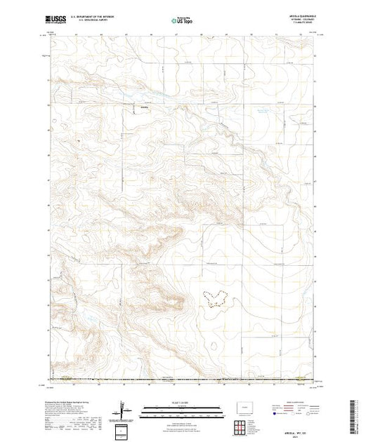 USGS US Topo 7.5-minute map for Arcola WYCO 2021 – American Map Store