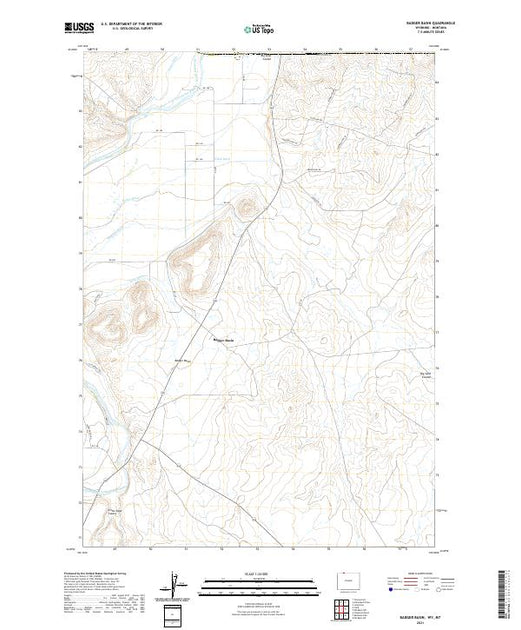 USGS US Topo 7.5-minute map for Badger Basin WYMT 2021 – American Map Store