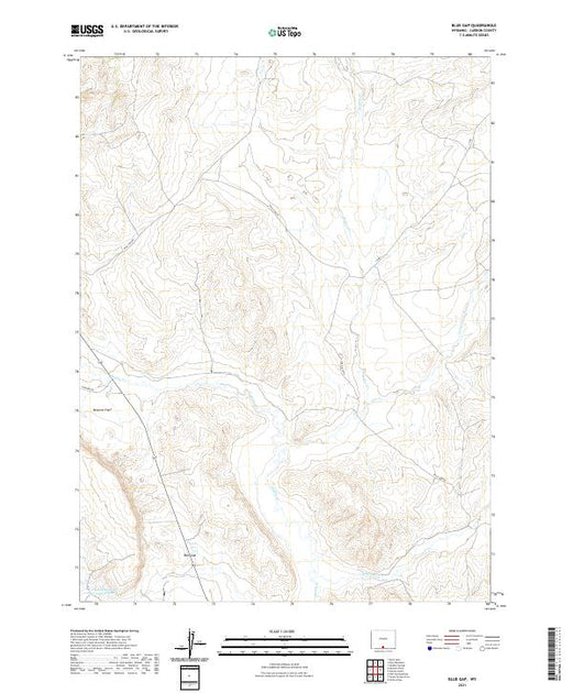 USGS US Topo 7.5-minute map for Blue Gap WY 2021 – American Map Store