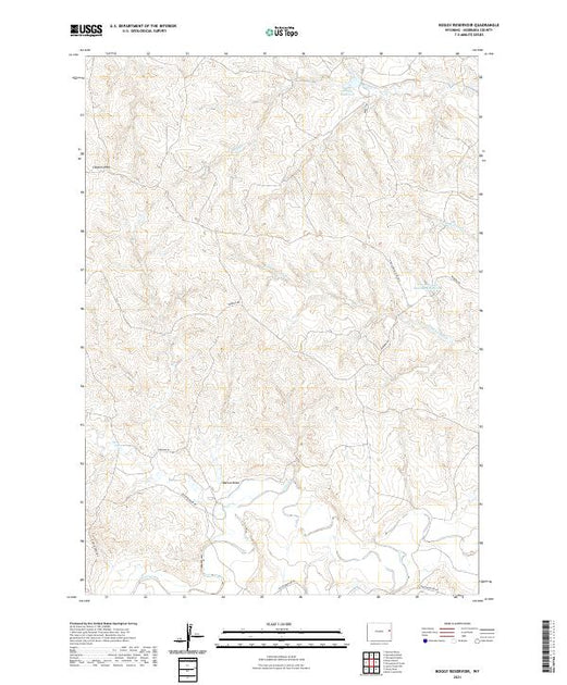USGS US Topo 7.5-minute map for Boggy Reservoir WY 2021 – American Map ...