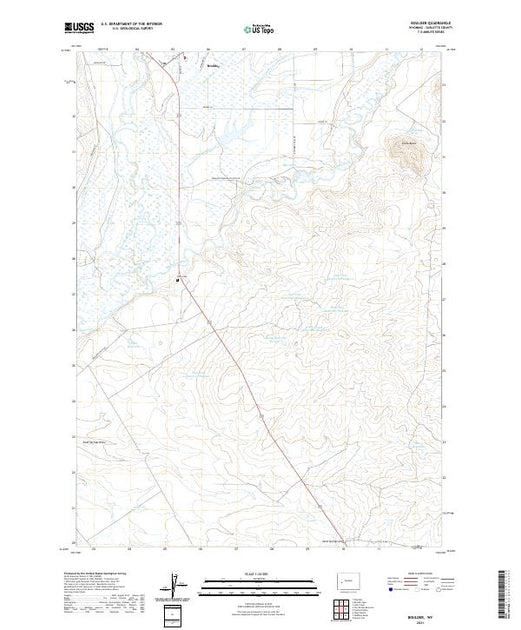 USGS US Topo 7.5-minute map for Boulder WY 2021 – American Map Store