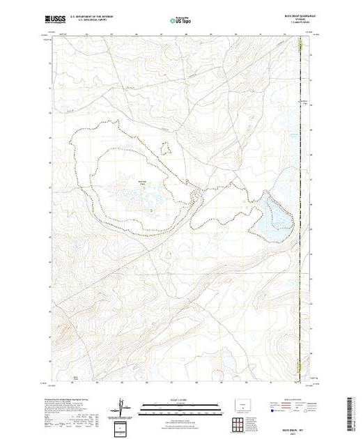 USGS US Topo 7.5-minute map for Buck Draw WY 2021 – American Map Store