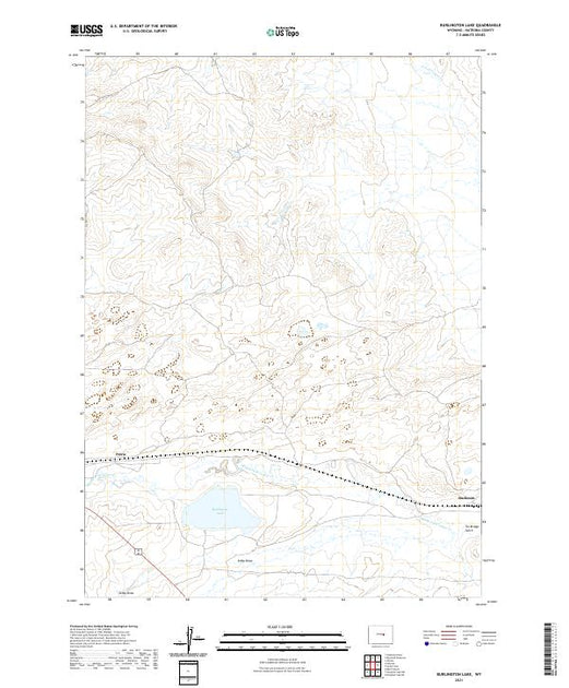 USGS US Topo 7.5-minute map for Burlington Lake WY 2021 – American Map ...