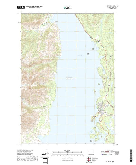 USGS US Topo 7.5-minute map for Colter Bay WY 2021 – American Map Store