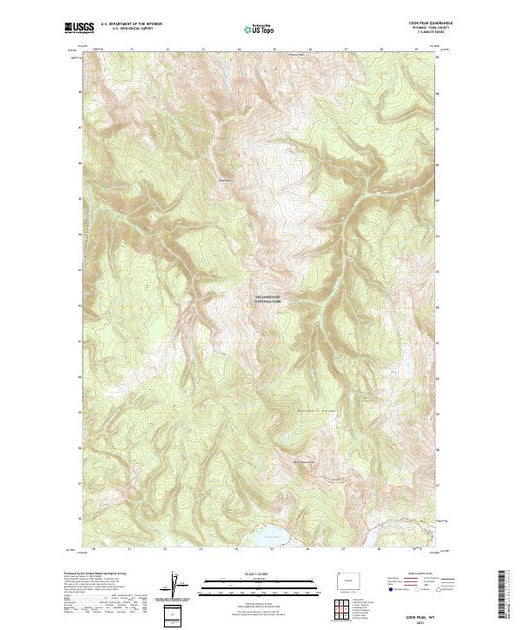 USGS US Topo 7.5-minute map for Cook Peak WY 2021 – American Map Store