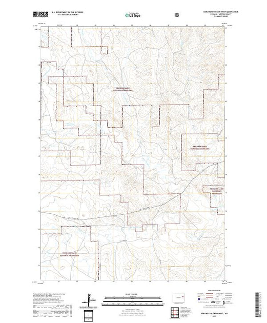USGS US Topo 7.5-minute map for Darlington Draw West WY 2021 – American ...