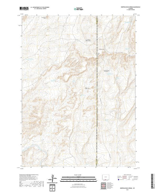 USGS US Topo 7.5-minute map for Dripping Rock Spring WY 2021 – American ...