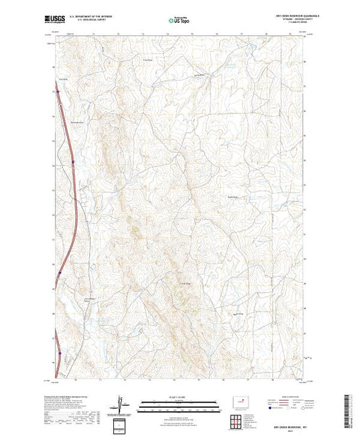 USGS US Topo 7.5-minute map for Dry Creek Reservoir WY 2021 – American ...