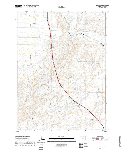 USGS US Topo 7.5-minute map for Ferguson Corner WY 2021 – American Map ...
