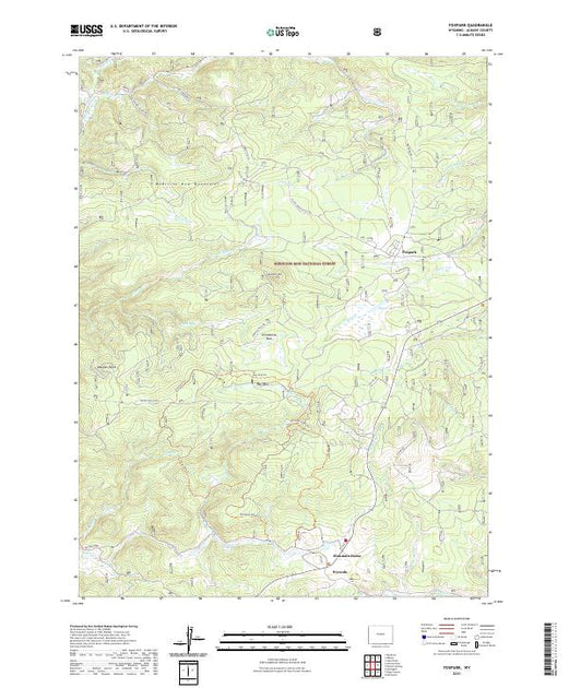 USGS US Topo 7.5-minute map for Foxpark WY 2021 – American Map Store