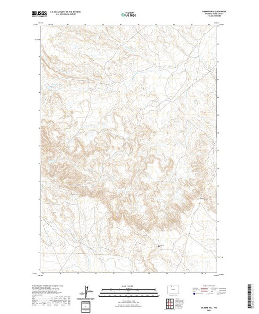 USGS US Topo 7.5-minute map for Gilmore Hill WY 2021 – American Map Store