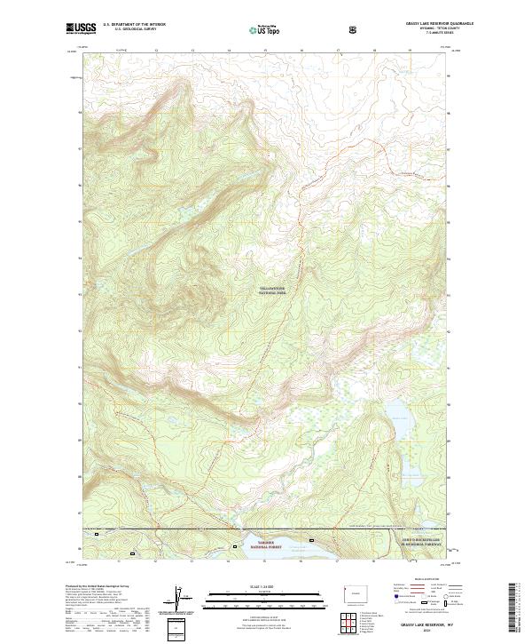 USGS US Topo 7.5-minute map for Grassy Lake Reservoir WY 2021 ...