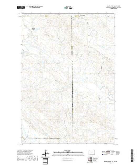 USGS US Topo 7.5-minute map for Gravel Draw WYSDMT 2021 – American Map ...