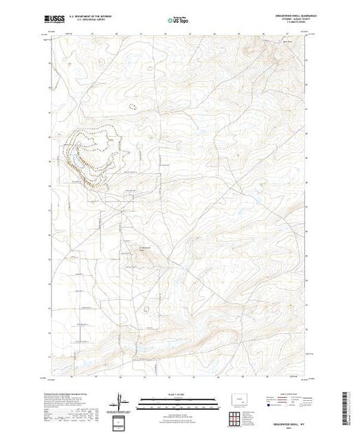 USGS US Topo 7.5-minute map for Greasewood Knoll WY 2021 – American Map ...
