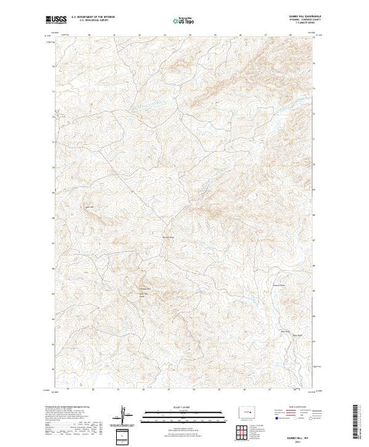 USGS US Topo 7.5-minute map for Gumbo Hill WY 2021 – American Map Store