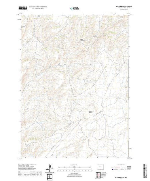 USGS US Topo 7.5-minute map for Ketchum Buttes WY 2021 – American Map Store
