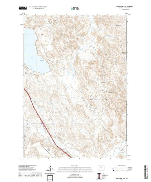 US Topo 7.5-minute map for Lake De Smet East WY – American Map Store