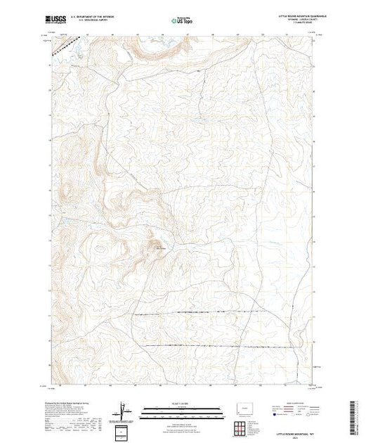 USGS US Topo 7.5-minute map for Little Round Mountain WY 2021 ...