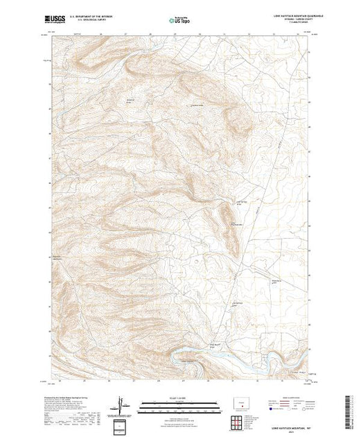USGS US Topo 7.5-minute map for Lone Haystack Mountain WY 2021 ...