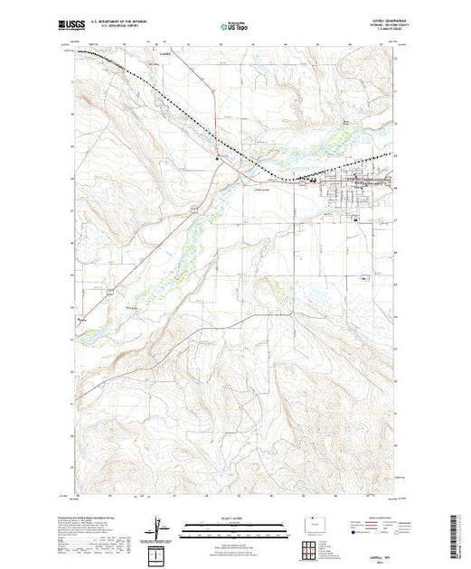 USGS US Topo 7.5-minute map for Lovell WY 2021 – American Map Store