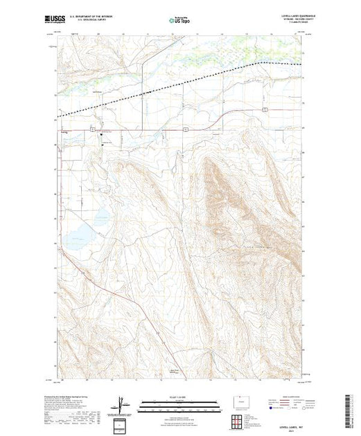USGS US Topo 7.5-minute map for Lovell Lakes WY 2021 – American Map Store