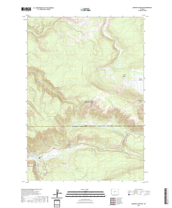 USGS US Topo 7.5-minute map for Madison Junction WY 2021 – American Map ...