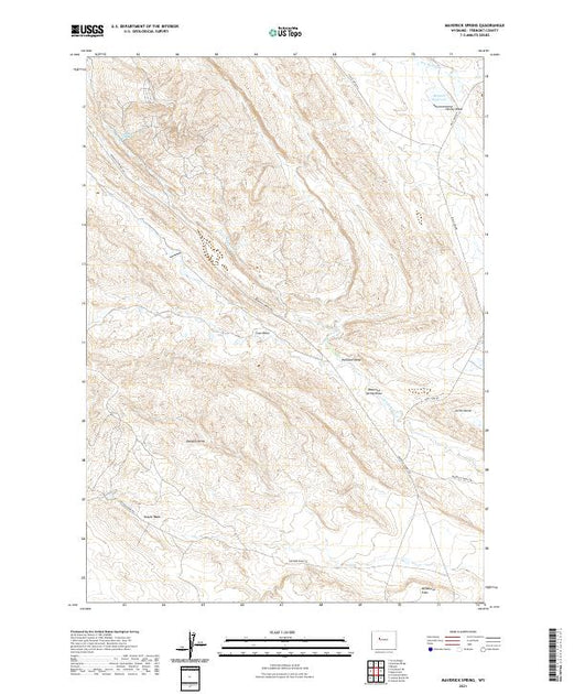 USGS US Topo 7.5-minute map for Maverick Spring WY 2021 – American Map ...