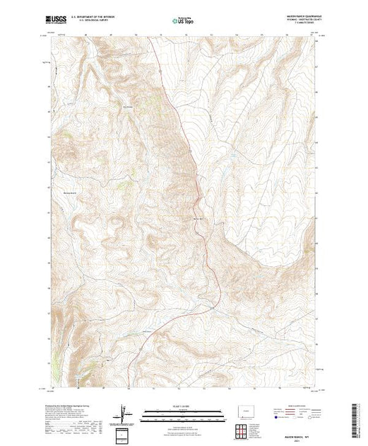US Topo 7.5-minute map for Maxon Ranch WY – American Map Store