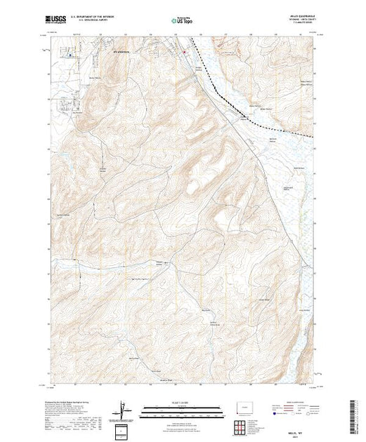 USGS US Topo 7.5-minute map for Millis WY 2021 – American Map Store