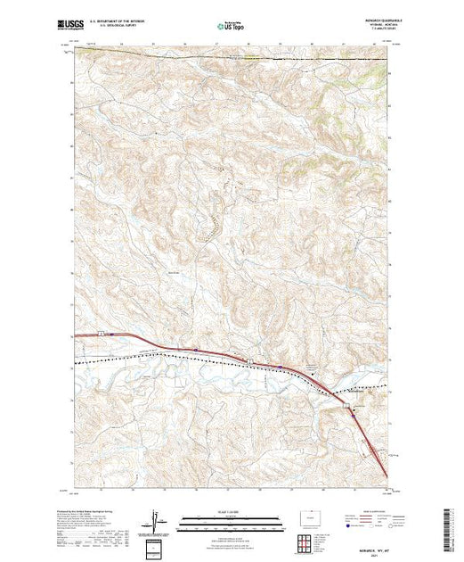 USGS US Topo 7.5-minute map for Monarch WYMT 2021 – American Map Store