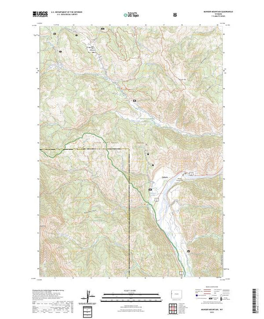 US Topo 7.5-minute map for Munger Mountain WY – American Map Store