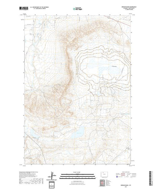 USGS US Topo 7.5-minute map for Oregon Basin WY 2021 – American Map Store