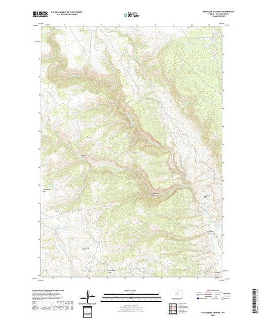USGS US Topo 7.5-minute map for Packsaddle Canyon WY 2021 – American ...