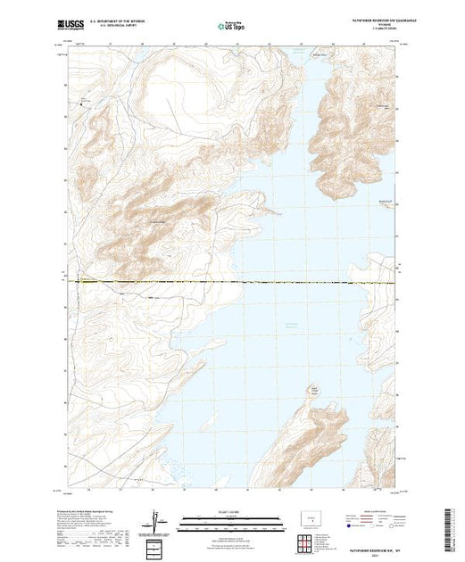 USGS US Topo 7.5-minute map for Pathfinder Reservoir NW WY 2021 ...