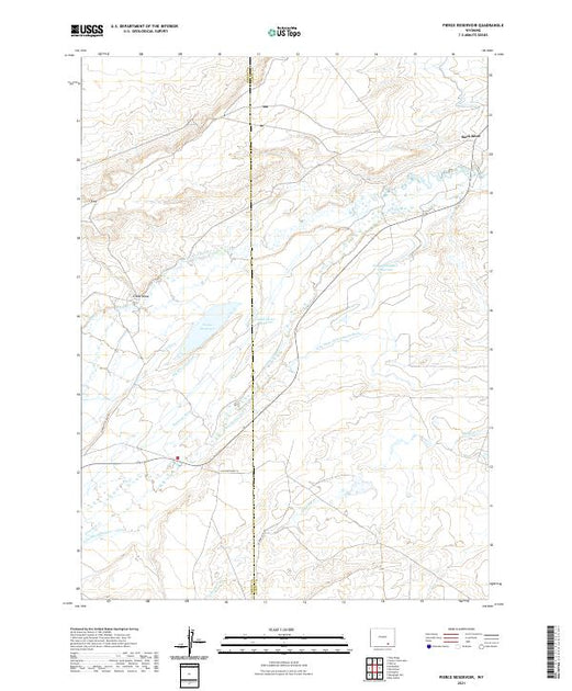 USGS US Topo 7.5-minute map for Pierce Reservoir WY 2021 – American Map ...