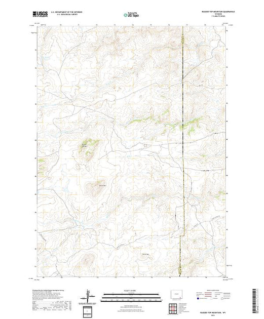 USGS US Topo 7.5-minute map for Ragged Top Mountain WY 2021 – American ...