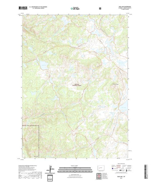 USGS US Topo 7.5-minute map for Raid Lake WY 2021 – American Map Store