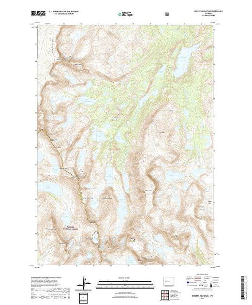 USGS US Topo 7.5-minute map for Roberts Mountain WY 2021 – American Map ...