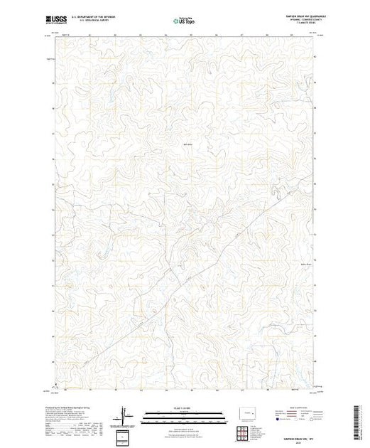 USGS US Topo 7.5-minute map for Simpson Draw NW WY 2021 – American Map ...