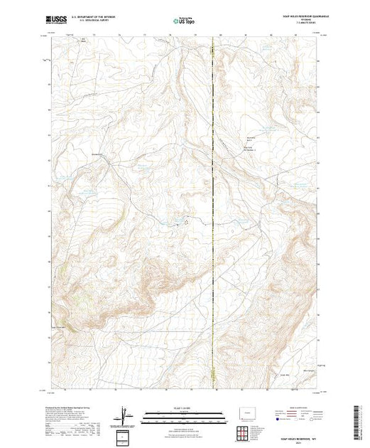 USGS US Topo 7.5-minute map for Soap Holes Reservoir WY 2021 – American ...