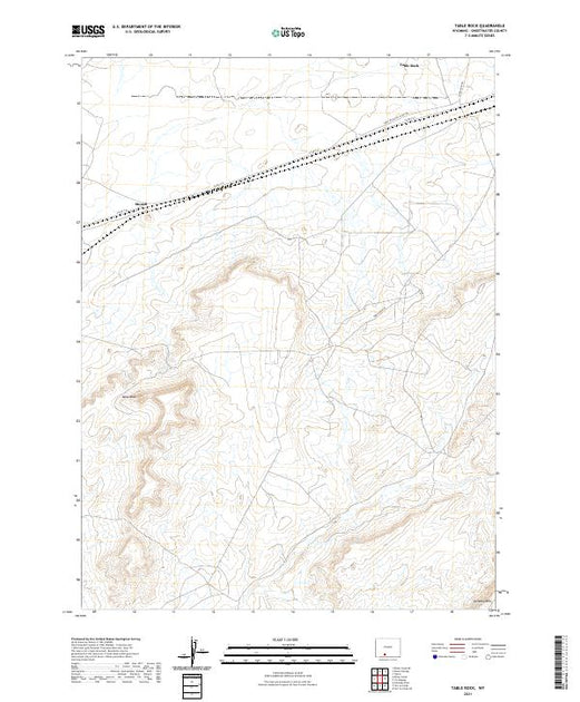 USGS US Topo 7.5-minute map for Table Rock WY 2021 – American Map Store