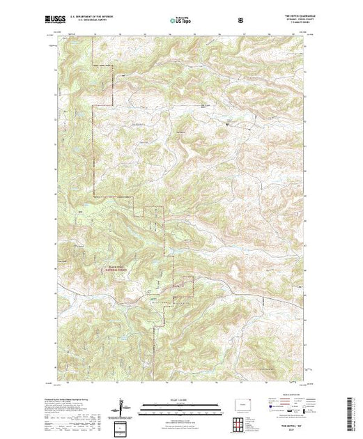 USGS US Topo 7.5-minute map for The Notch WY 2021 – American Map Store