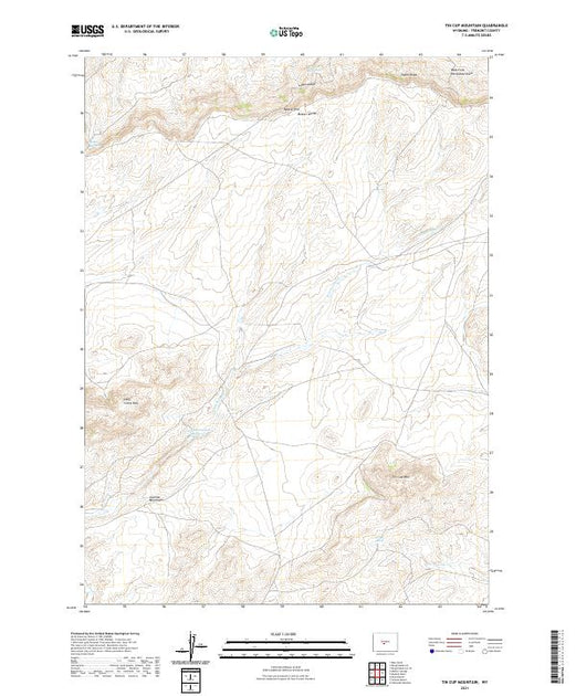 USGS US Topo 7.5-minute map for Tin Cup Mountain WY 2021 – American Map ...