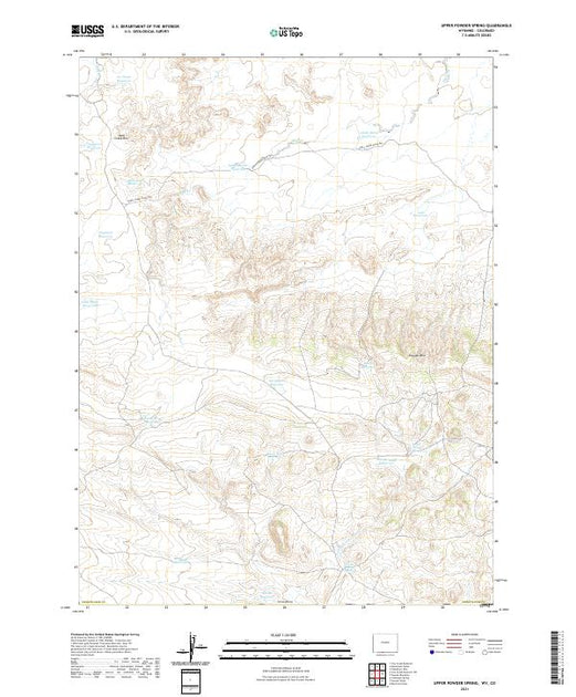USGS US Topo 7.5-minute map for Upper Powder Spring WYCO 2021 ...