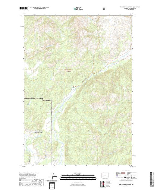 USGS US Topo 7.5-minute map for Whetstone Mountain WY 2021 – American ...