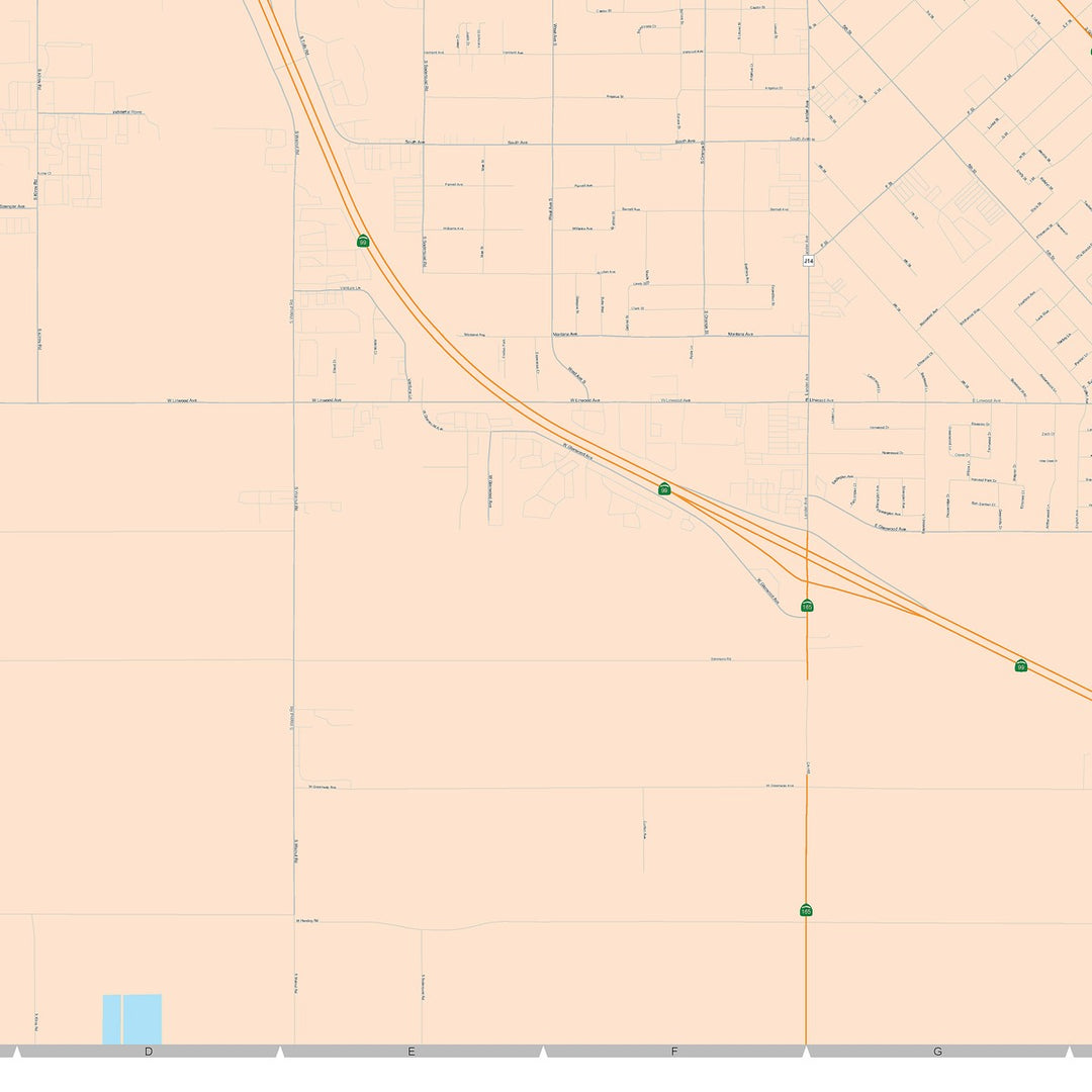 Color Cast Zip Code Style Wall Map of Turlock, CA – American Map Store