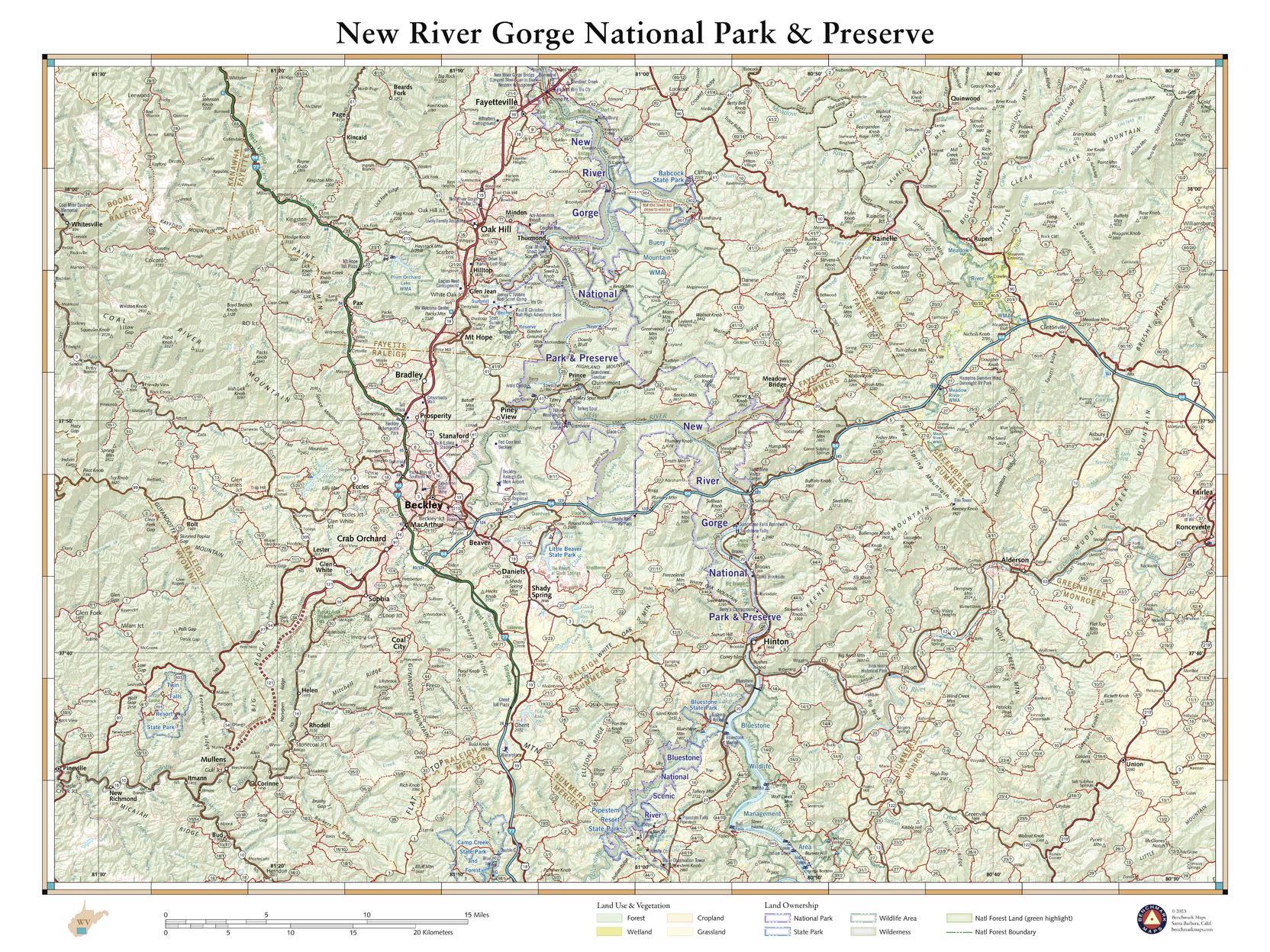 New River Gorge National Park – American Map Store