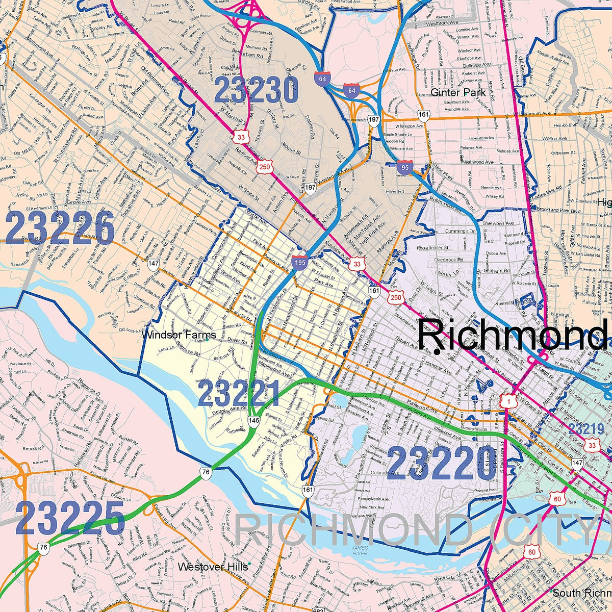 Virginia Richmond Zip Codenull