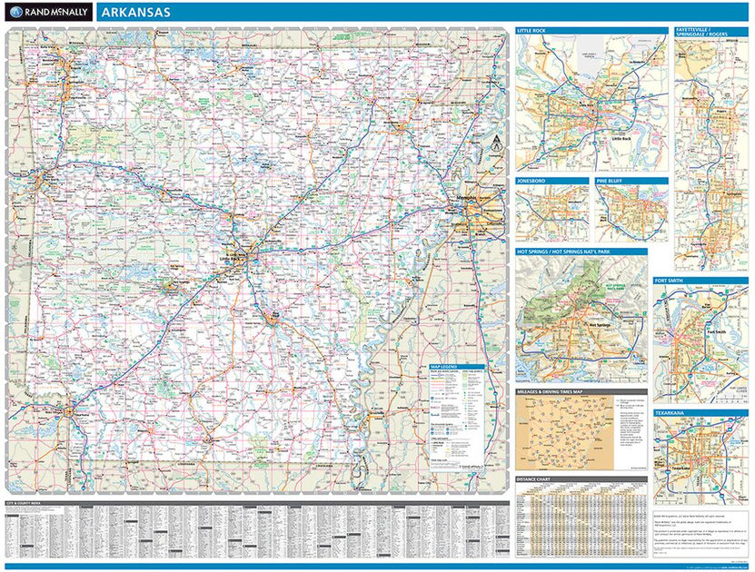 Arkansas Wall Map by Rand McNally – American Map Store